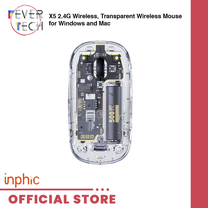 INPHIC X5 2.4G Wireless, Type-C Charging Port, 800/1200/1600 DPI ...