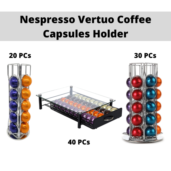 Nespresso Vertuo Coffee Capsules Organizer/Holder/Drawer for 20/36/40 ...