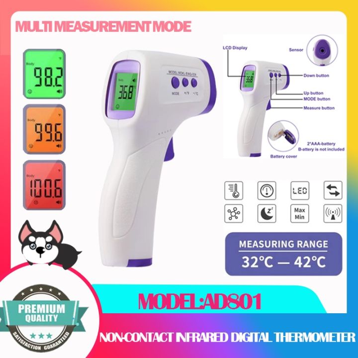 led Non-Contact Infrared Thermometer Forehead Body Temperature with ...