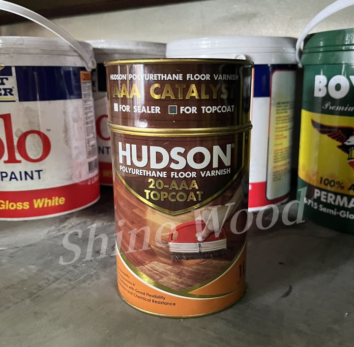 S.W Hudson Polyurethane Floor Varnish Topcoat with Catalyst 1Liters ...