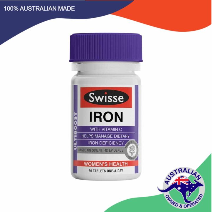Swisse Ultiboost Iron 30 Tablets | EXP DATE : 09/2026 | Lazada