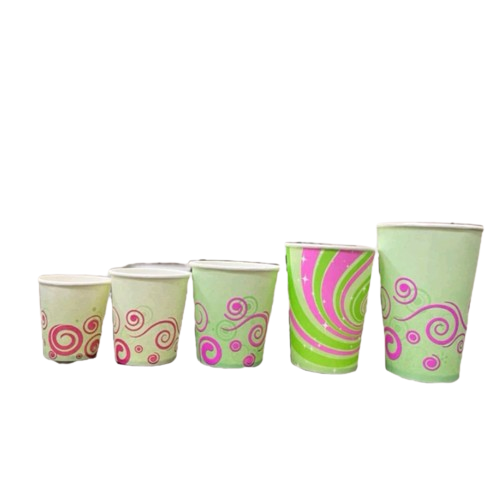 50pcs Paper Cups Plain and Colorful Design Very Thick Size 3oz – 22oz ...