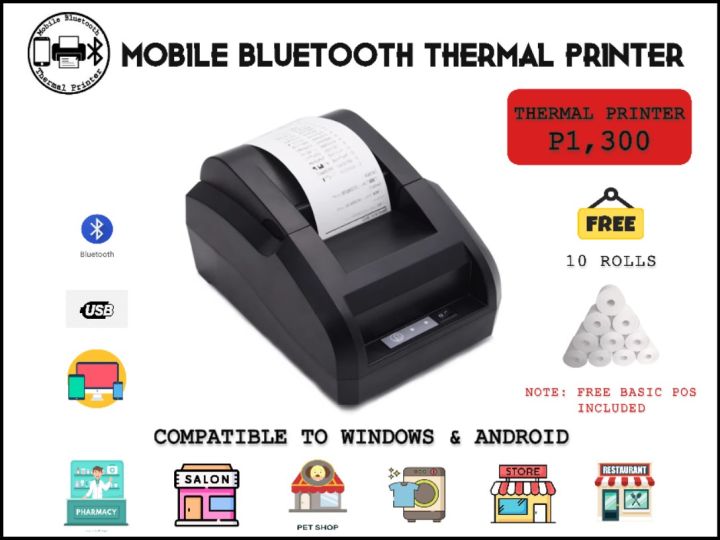 POS Bluetooth Mobile Thermal Printer FREE Basic POS | Lazada PH