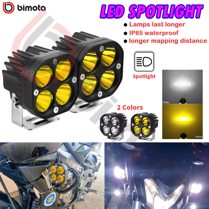 Bimota Motorcycle Universal 2pcs 3 Inch 40W Yellow LED Work Light ...