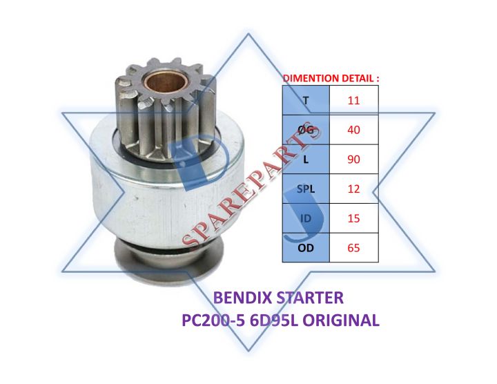 BENDIX STARTER PC200-5 6D95L ORIGINAL | Lazada Indonesia