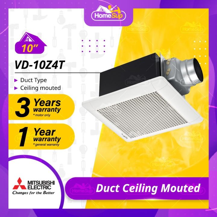 Mitsubishi VD-10Z4T6 Ceiling Mounted Ventilating Fan - 10 Inch, SIROCCO ...