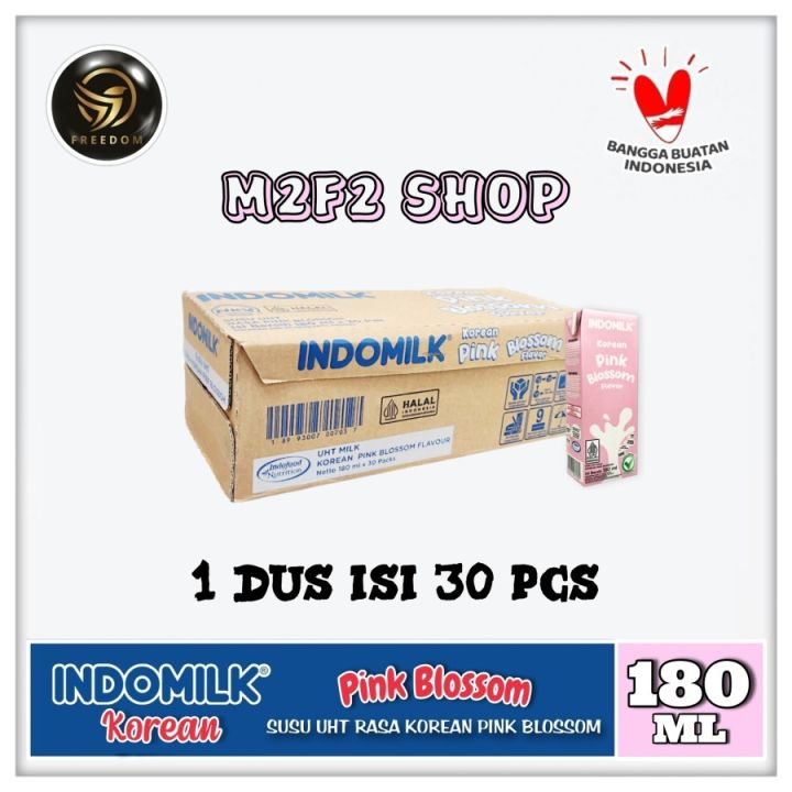 Susu Indomilk Korean Pink Blossom Kotak UHT - 180 ml (Kemasan Karton) | Lazada Indonesia