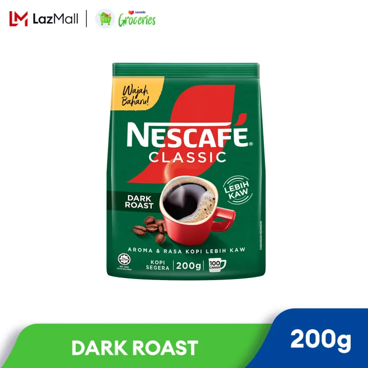 Nescafe Classic Dark Roast 200g Refill Pack, Instant Coffee Powder ...
