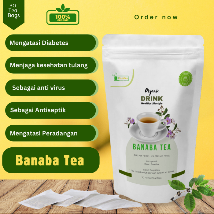 Banaba Tea - Teh celup daun Banaba Fanatea varian isi 10/20/30 bags ...