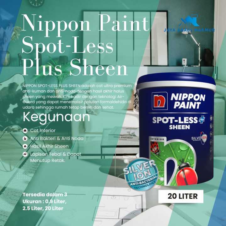 Nippon Paint Spot-less Plus 20 Liter / Cat Premium Tembok Interior Anti ...