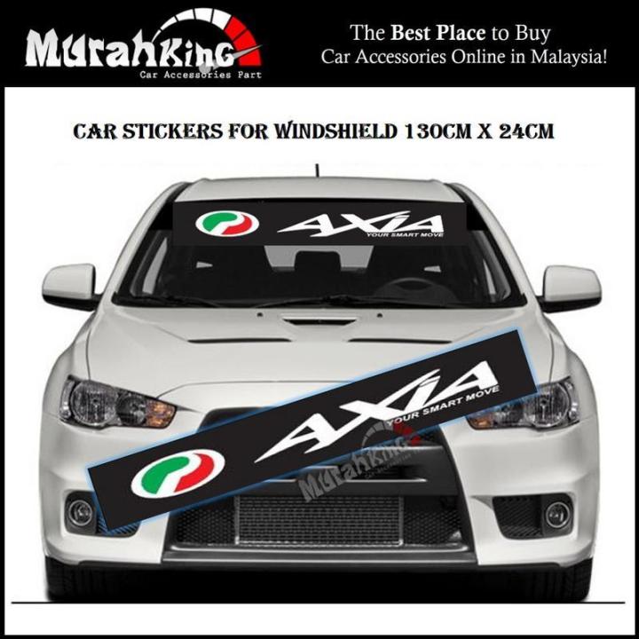 Perodua Axia Logo UNIVERSAL Car Stickers For Windshield 130cm X 24cm ...