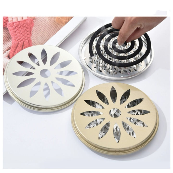 Household Fireproof With Lid Mosquito Coil Holder Mosquito Coils Plate ...