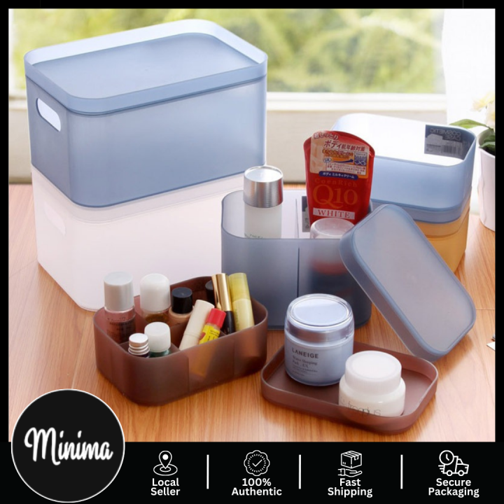 MINIMA Japanese Style Colorful Matte Muji Style Cosmetics Organizer ...