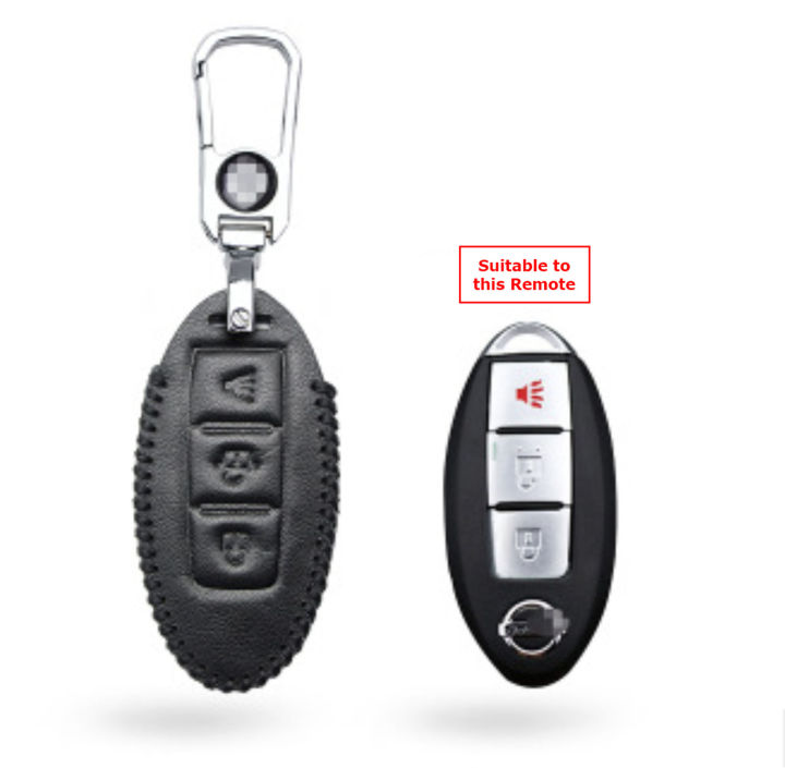 MOOGU Nissan Almera Turbo / X-Trail Keyless Remote Hand-Sewn Leather ...