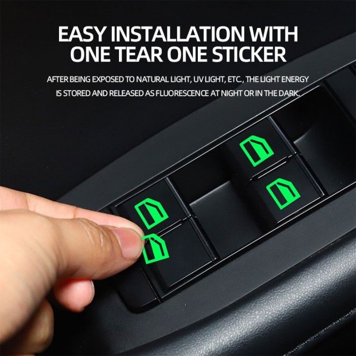 Stiker Jendela Pintu Mobil/Sticker Tombol Mobil Glow in Dark Luminous ...