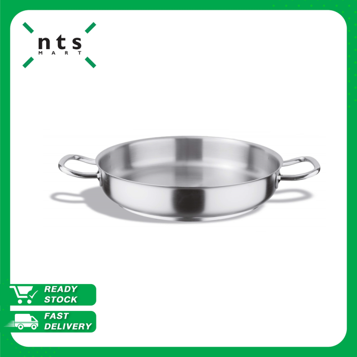 PUJADAS PAELLA PAN กระทะสแตนเลส304 กระทะทรงตื้น มี2หูจับ ขนาด 2-28 ลิตร ...