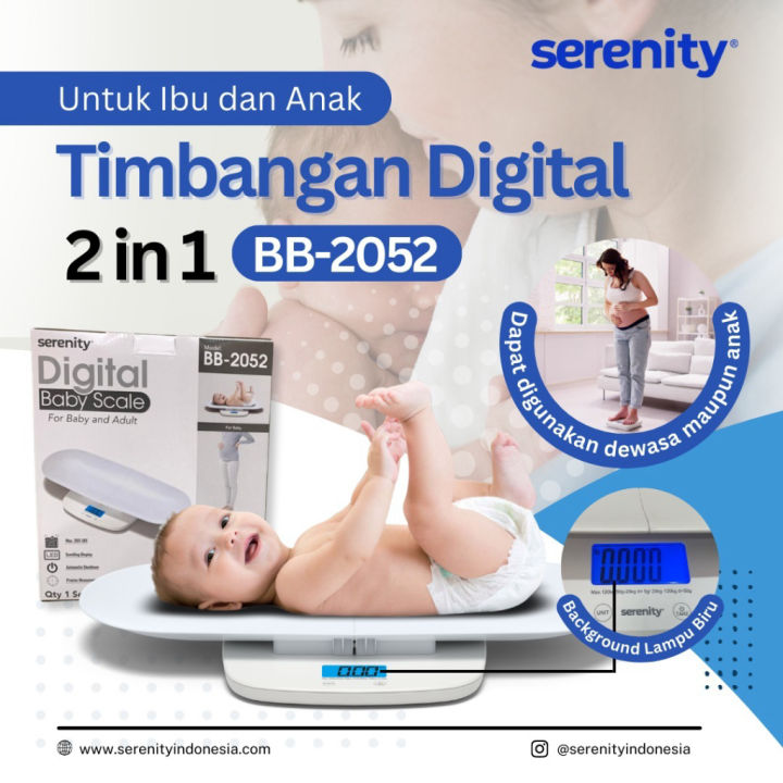 Timbangan Bayi Digital 2 in 1 Serenity BB-2052 | Lazada Indonesia