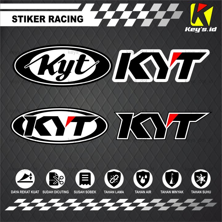 STIKER HELM KYT, STICKER RACING KYT ANTI AIR SUDAH DICUTTING | Lazada ...