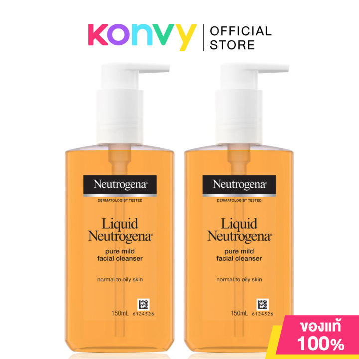 Neutrogena Liquid Pure Mild Facial Cleanser [150ml x 2pcs] สบู่เหลวสูตร ...