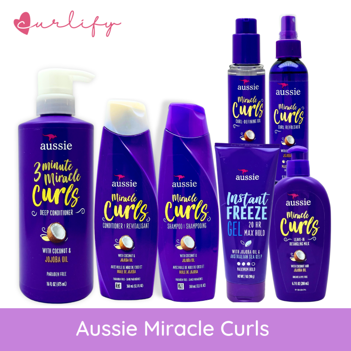 Aussie Miracle Curls Shampoo Conditioner Instant Freeze Gel Lazada Ph