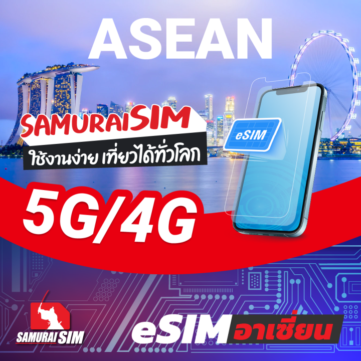 [eSIM] ASIA 6 COUNTRIES (eSIM เอเชีย 6 ประเทศ ดาต้ารายทริป) 20 - 60GB ...