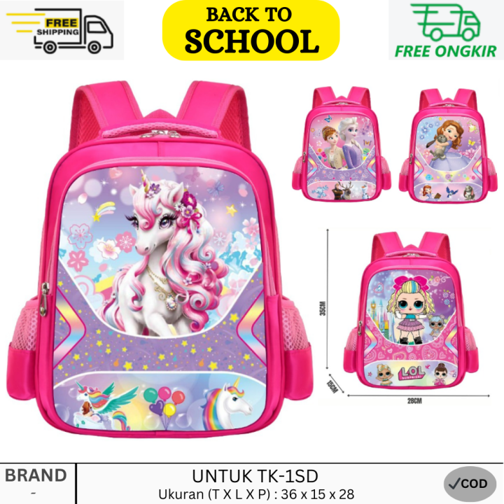SMARTGIRL TAS RANSEL ANAK SEKOLAH TK / TAS TK ANAK PEREMPUAN & LAKI ...