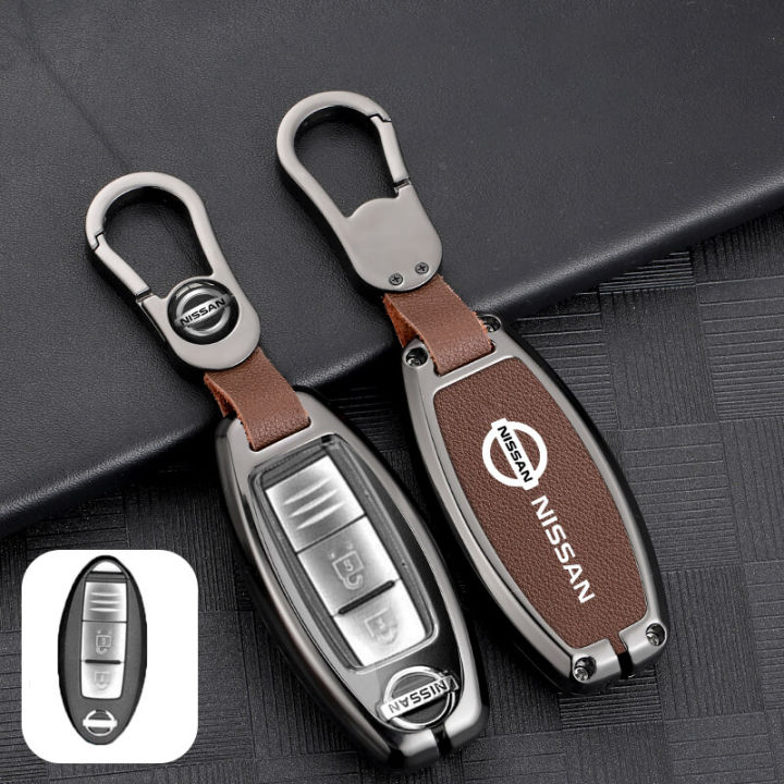 Nissan Zinc Alloy Leather Key Case Cover For Nissan Terra 2023/Navara ...