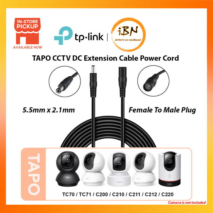 CCTV DC Extension Cable Power Cord 12V Male Female Compatible TP-Link ...