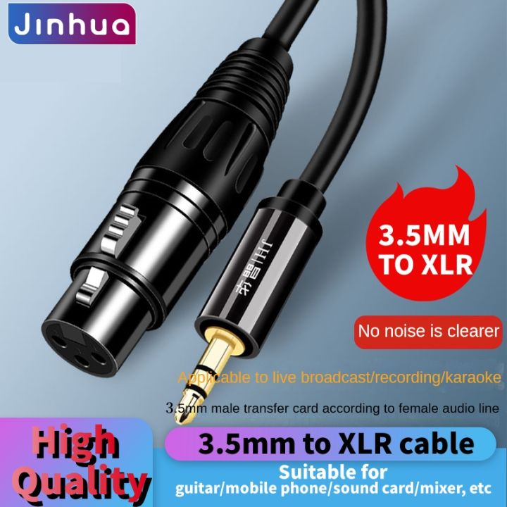 JinHua XLR to 3.5mm Microphone Audio HiFi Cable XLR Female to Mini Jack ...
