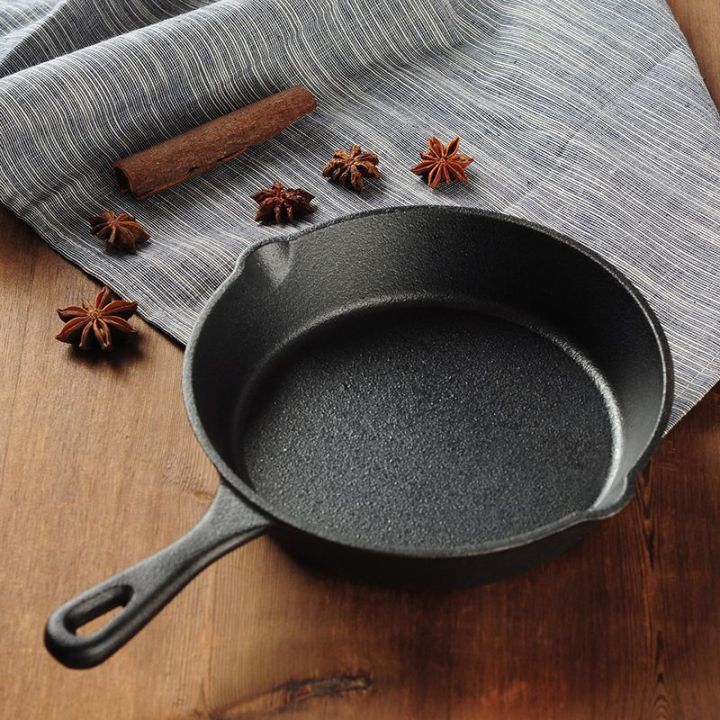 16CM/20CM Cast Iron Pre-Seasoned Skillet Frying pan Cat Iron Pot Best ...