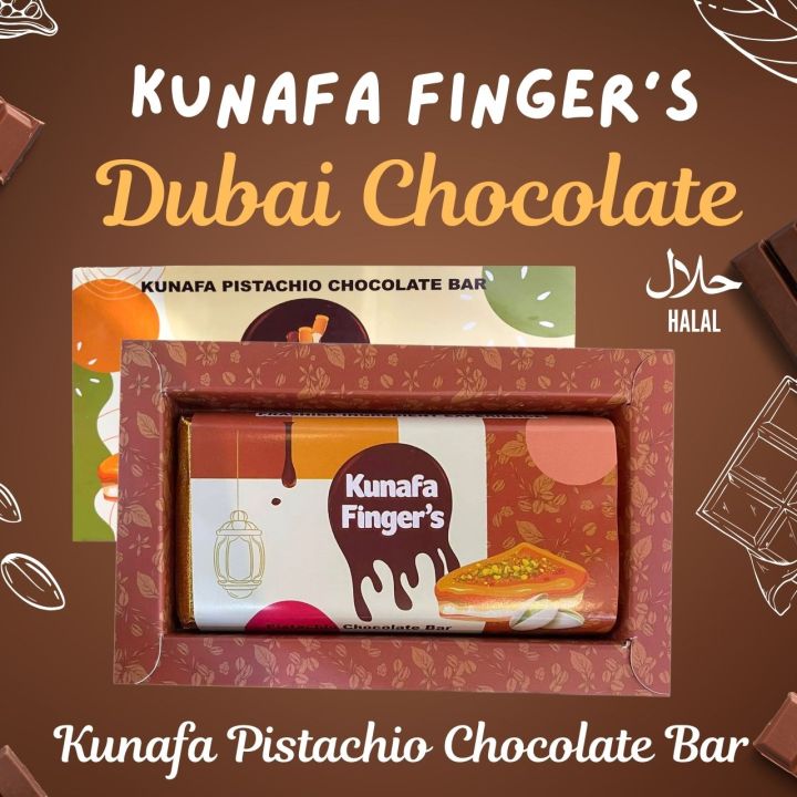 Viral Chocolate Kunafa Pistachio Bar Kunafa Finger's - Trending Now ...