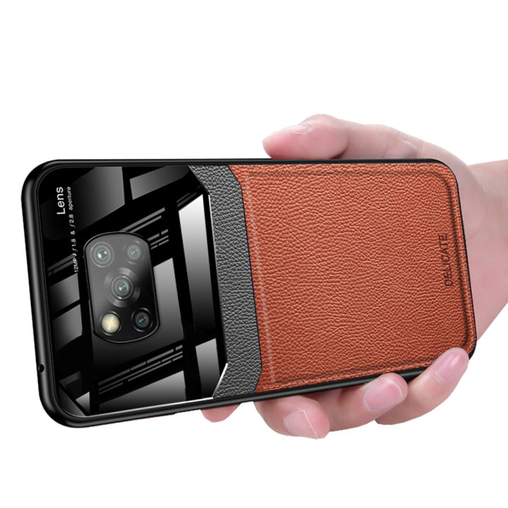 Xiaomi Poco X3 NFC Case, WindCase Business Slim Litchi Skin Anti-slip ...