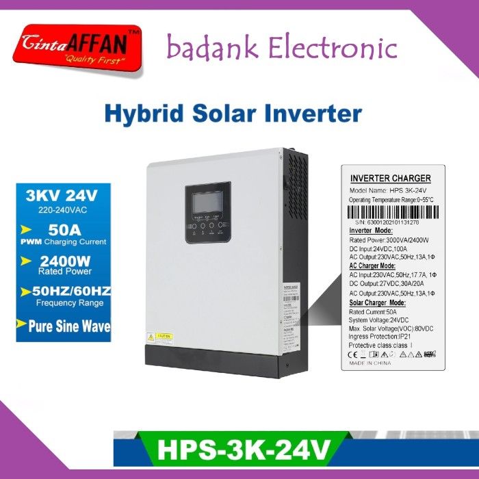 SOLAR PV HYBRID INVERTER 3000 VA 2400 W PANEL SURYA 3KVA HIBRID ...