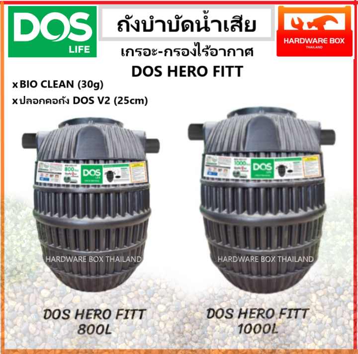 ถังบำบัด ถังบำบัดน้ำเสีย DOS รุ่น HERO FIT ดอส ฮีโร่ อุปกรณ์ครบชุด รับ ...