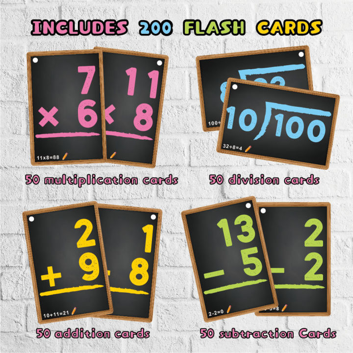Montessori Math Toys Math Flash Cards Addition Subtraction ...