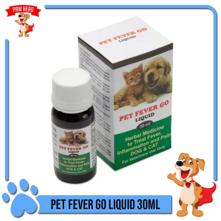 PAW HERO Pet Fever Go Liquid 30ml for Fever, Inflammation and Pain in ...