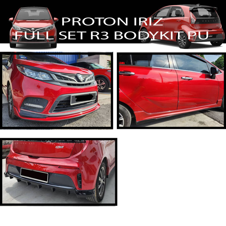 PROTON IRIZ 2019 FULL SET R3 BODYKIT PU FRONT SKIRT ,SIDE SKIRT, REAR ...
