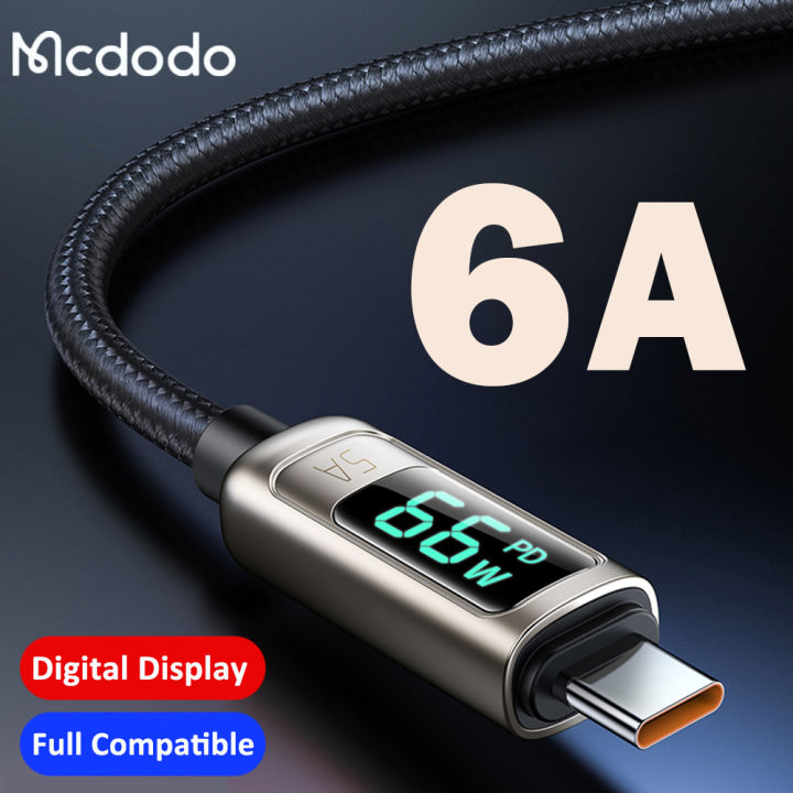 Mcdodo 6A Usb Cable Digital Display Fast Charging For iPhone Lightning ...