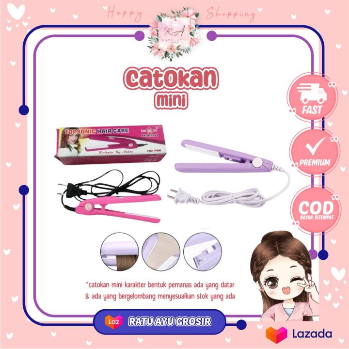 Catok Mini Haidi Top Sonic Hair Care | Catokan Mini 2 in 1 Pelurus ...