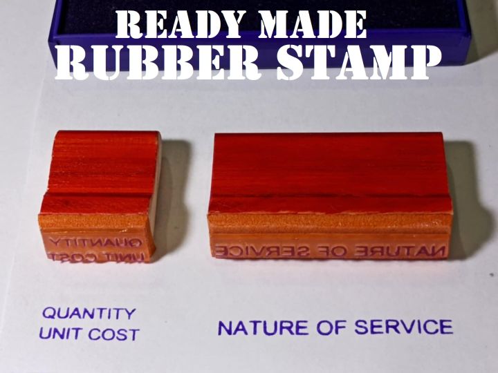 "QUANTITY / UNIT COST / NATURE OF SERVICE" Ready Made Rubber Stamp ...