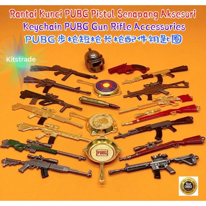 【READY STOCK】 Keychain PUBG Gun Rifle Accessories Rantai Kunci PUBG ...