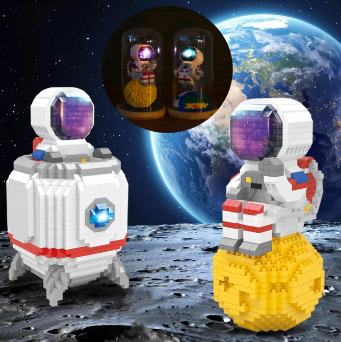 Mini Block Building Blocks Astronaut Toy Christmas Ts Nasa Spaceman