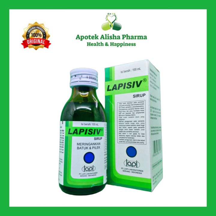 Lapisiv Sirup 100ml - Lapisif Syrup Obat Batuk Alergi / Flu Pilek Anak ...