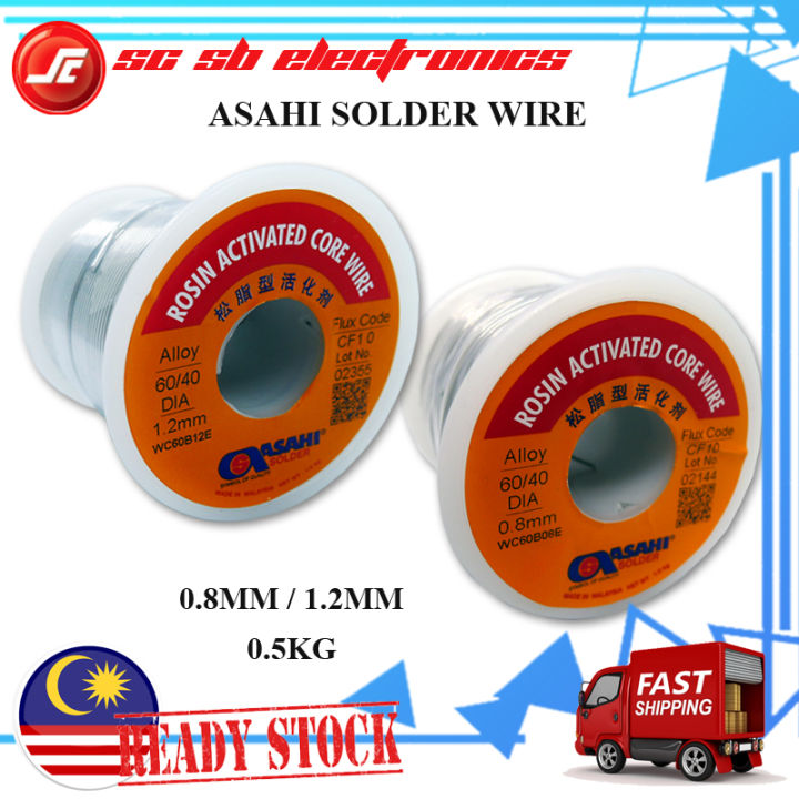 ORIGINAL ASAHI BRAND ROSIN ACTIVATED CORE WIRE / SOLDERING WIRE ...