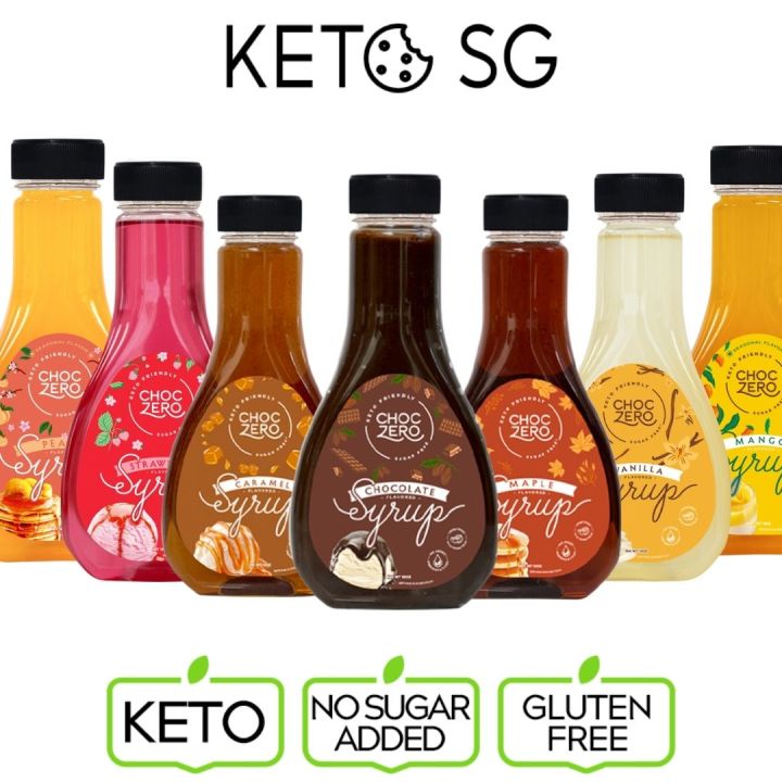 Keto ChocZero Syrup Gluten Free No Sugar Added - Maple, Chocolate ...