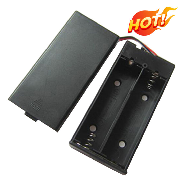 3.7V 2 x 18650 Storage Case Box Battery Holder with ON/OFF Switch with ...