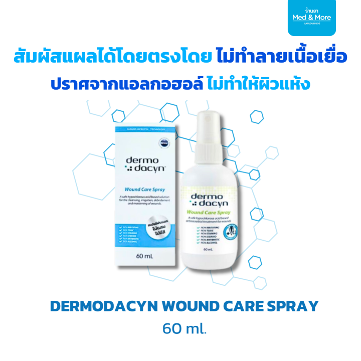 DERMODACYN Wound Care Spray 60 ml. ล้างทำความสะอาด เพิ่มความชุ่มชื้นให้ ...