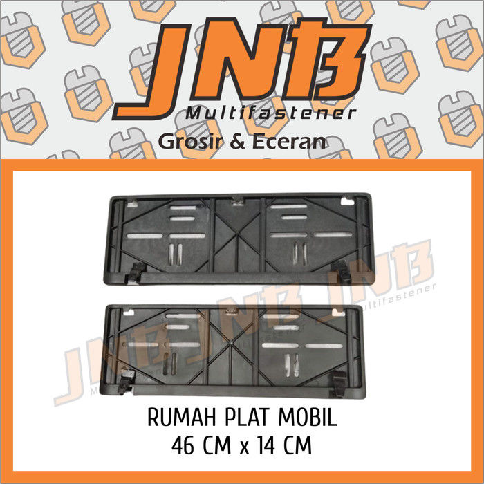 Cover Plat Nomor Mobil Universal Hitam Tatakan Dudukan List Plat No ...