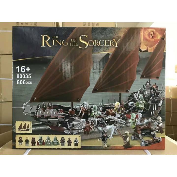 bộ mô hình lắp ráp Movie THE RINGS 79008 PIRATE SHIP 80035 thuyền chở ...