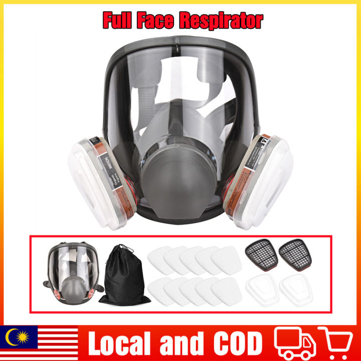 Face Gas Mask Reusable Air Respirator Protect Dust Mask Breathing ...